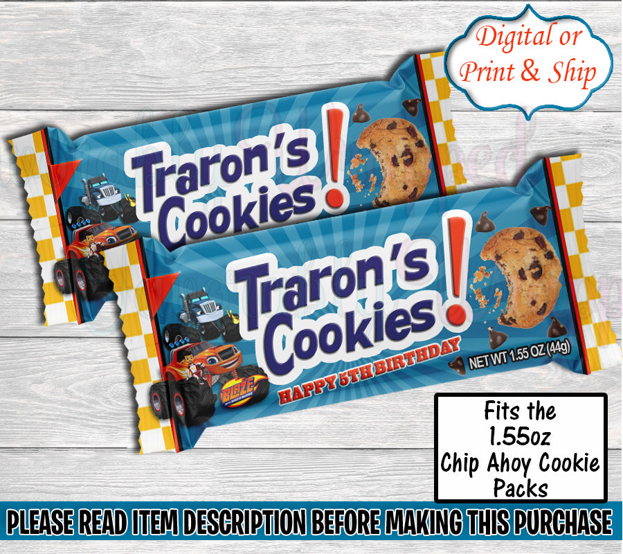 Blaze and the Monster Machine Cookie Wrapper-Monster Truck Cookie Wrap ...