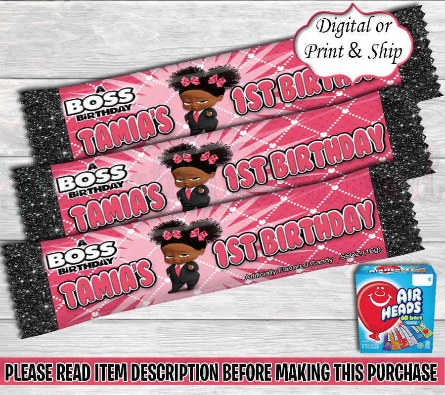 Boss Baby Airhead Wrappers-Boss Baby Birthday-Boss Baby Party-Airhead ...