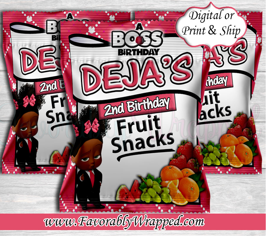 Boss Baby Girl Fruit Snack-Boss Baby Fruit Snack Labels-Boss Baby Birt ...