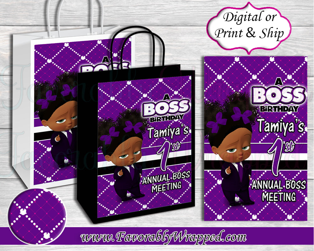 Boss Birthday Gift Bag-Boss Baby-Boss Baby Birthday-Boss Birthday Part ...