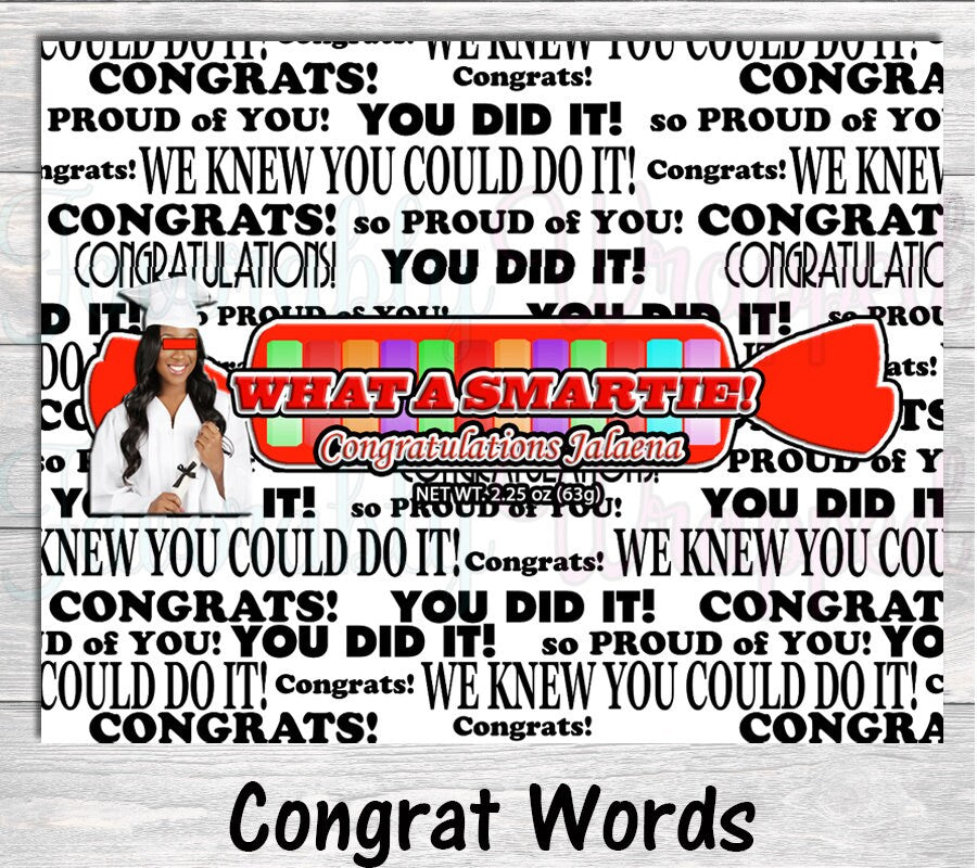 Graduation Smarties Candy Label-Graduation Chip Bag-Smarties Candy Lab ...