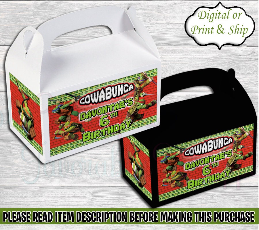 Ninja Turtle Gable Box-Ninja Turtle Birthday-Ninja Turtle-Ninja Turtle ...