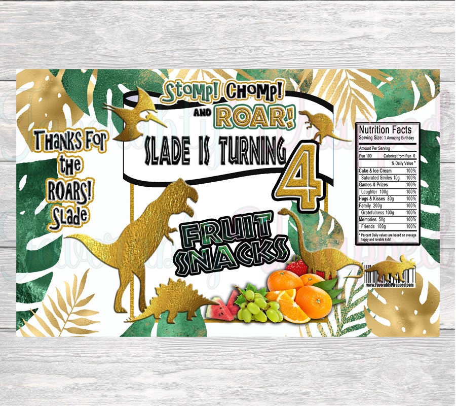 Stomp Chomp and Roar Fruit Snacks-Stomp Chomp and Roar Chip Bag-Dinosa ...