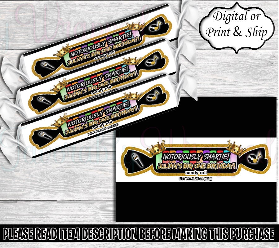 Notorious Smarties Candy Label-Notorious Chip Bag-Smarties Candy Label ...